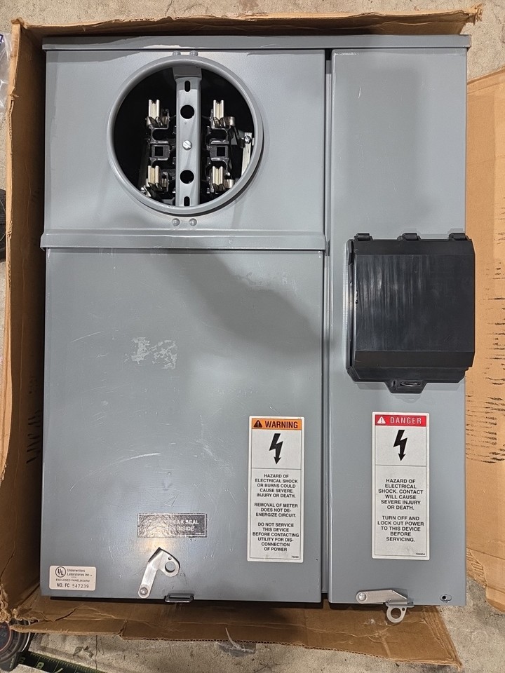 Eaton B-Line U214 MTB 100 Amp 4 Jaw self-contained meter main Breaker ...
