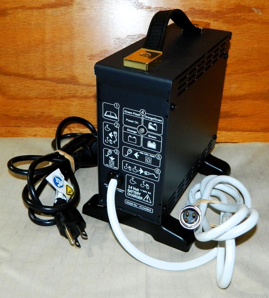 Power Wheelchair Battery Charger Model 4C24080A 24 Volt 8 Amp Great ...