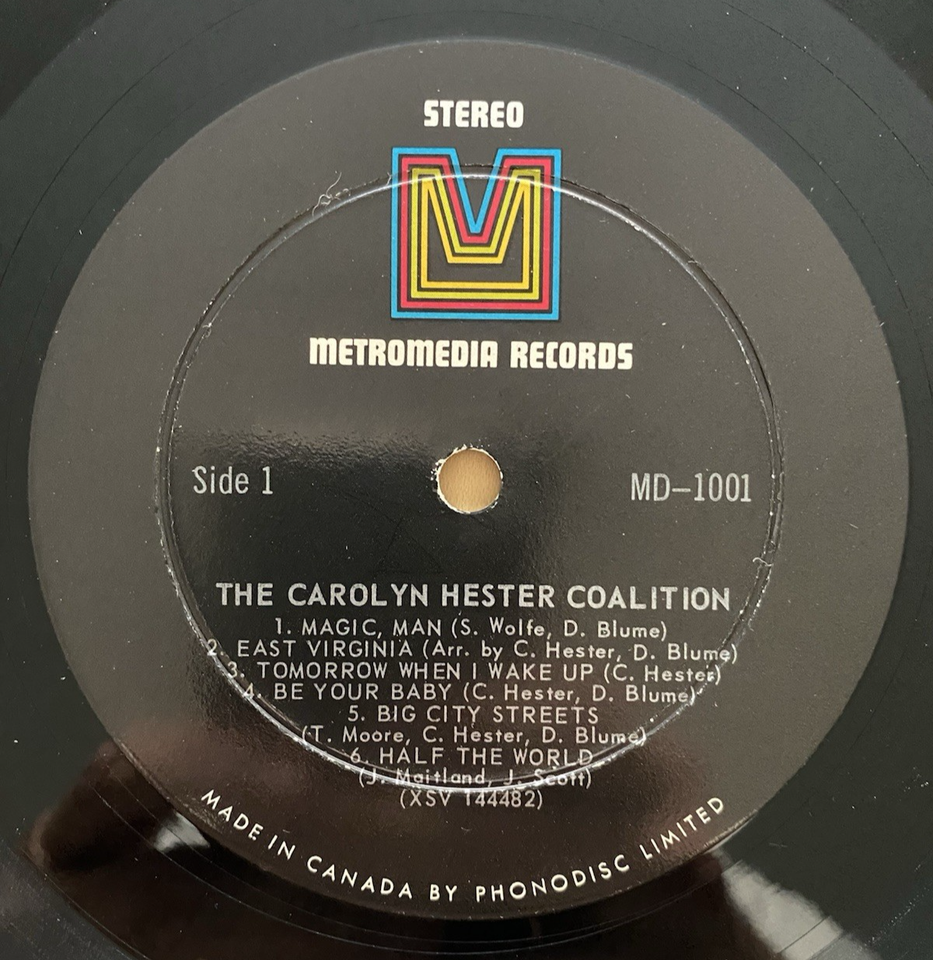 THE CAROLYN HESTER COALITION RARE CANADA IMPORT 1968 DREAMY FUZZY FOLK ...