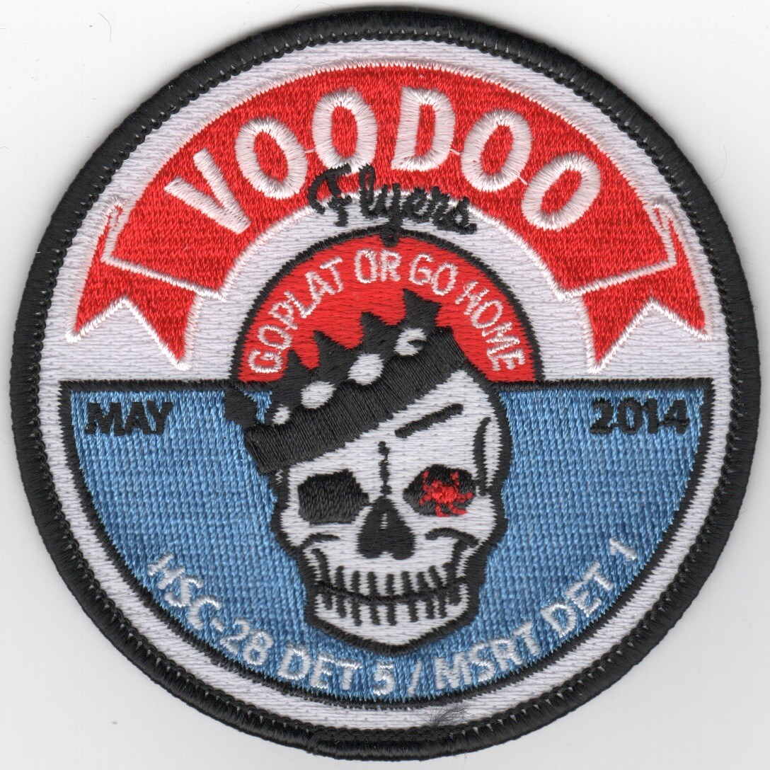 3.5" HSC-28 DET-5 VOODOO FLYERS MAY 2014 SKULL CROWN EMBROIDERED JACKET ...