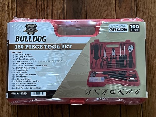 Tool Set 160 Pieces Bulldog Professional Grade Hardcase Home Auto Work ...