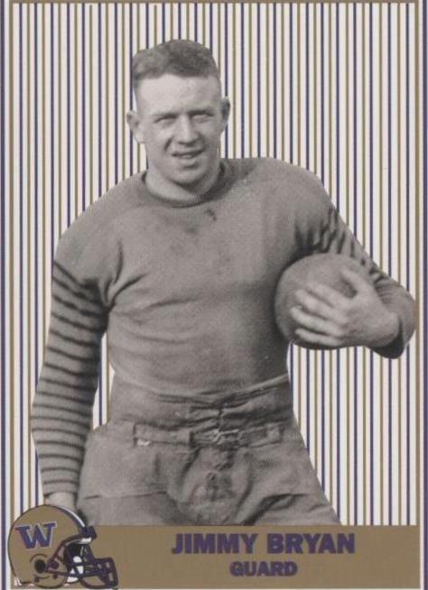 1992 Pacific Washington Huskies Football Greats - Jimmy Bryan #104 (RC ...