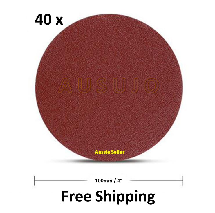 40 x 100mm 4" Hook Loop Sanding Disc Discs Pad Pads Orbital Sander ...