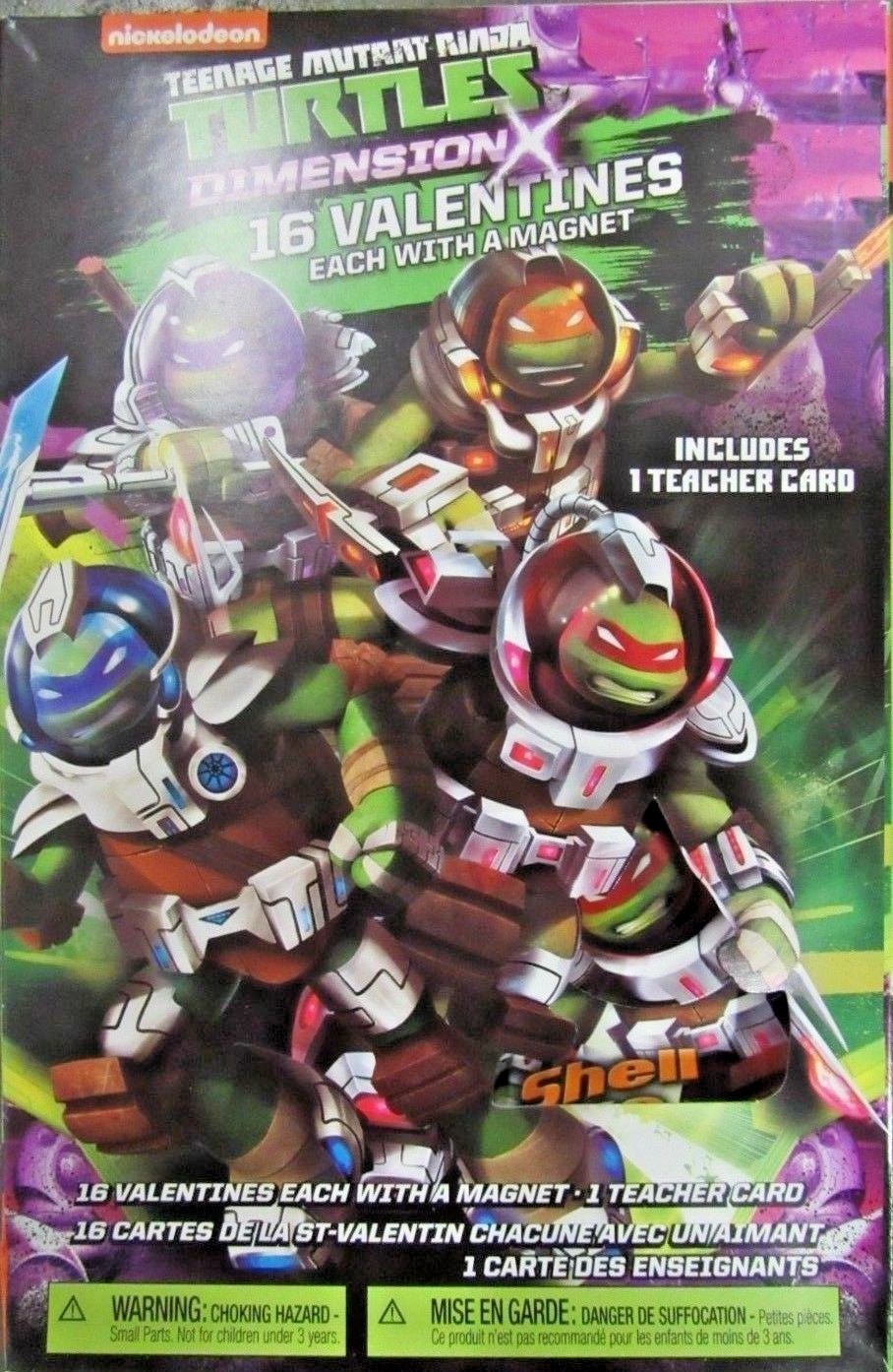 New TMNT 16 Pack Valentine's Day Cards School Party w/ Magnets and ...