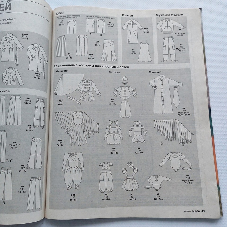 Burda 1/ 2006 sewing magazine Russian language | eBay