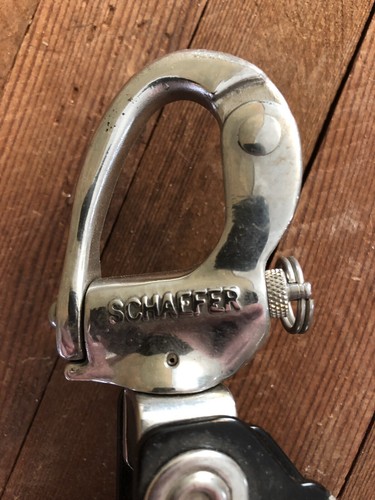 SCHAEFER Sailing Pulley, X2 VANG 4:1 BLOCK / TACKLE Fishing Ship Boat ...