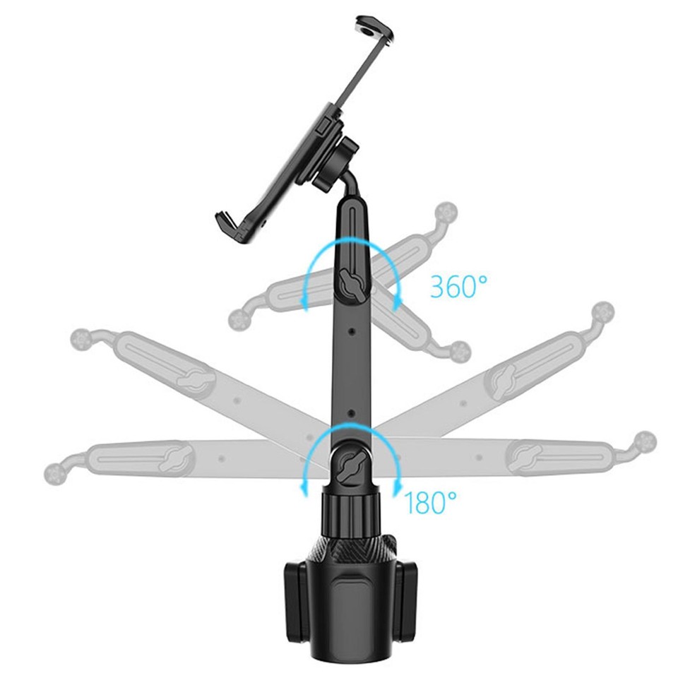 Car Cupholder Laptop 360° Adjustable Tablet Handle Tablet Holder Non ...