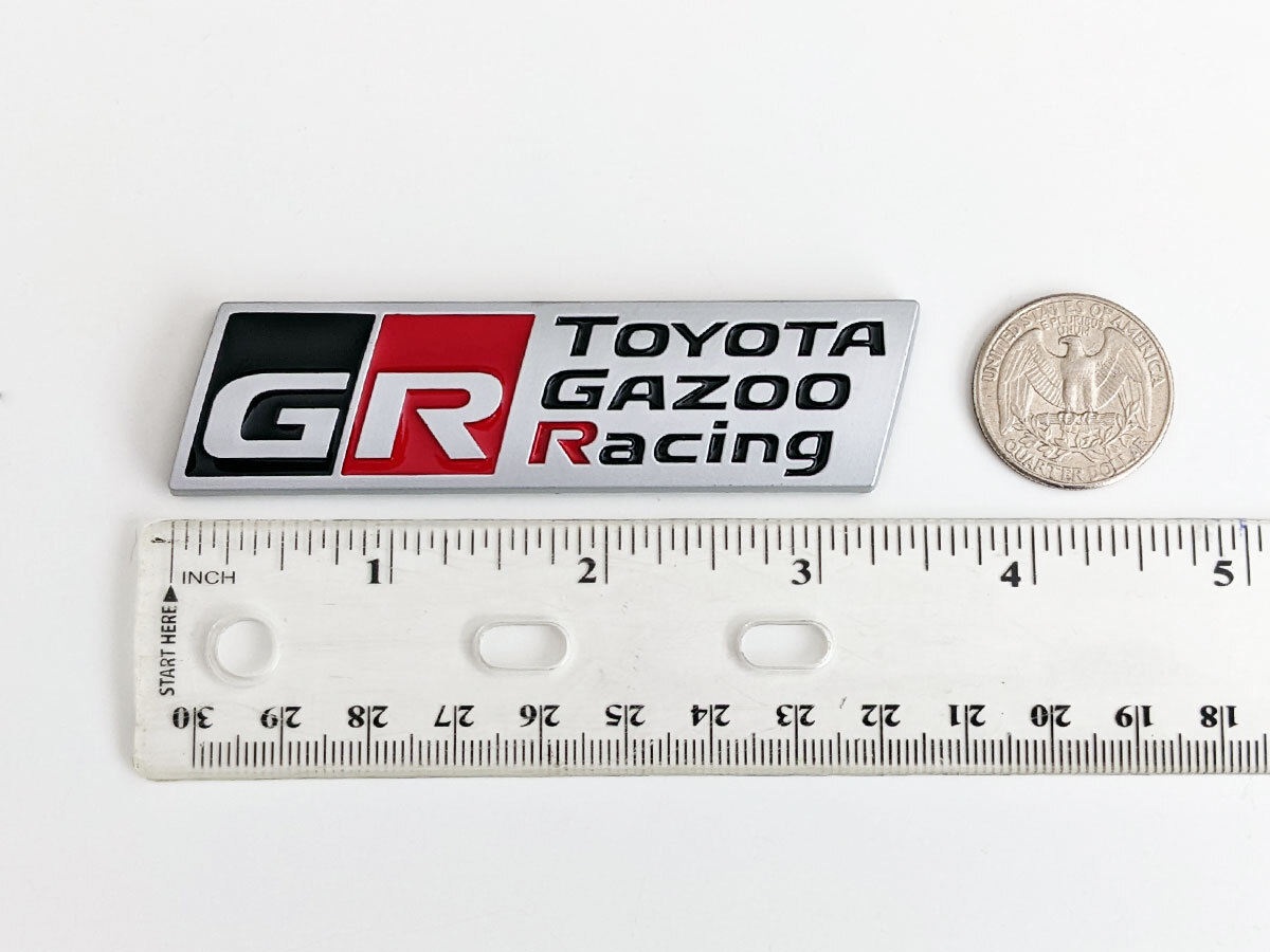 Toyota GR Gazoo Racing Matte Gray Emblem Decal Badge Sticker Nameplate ...