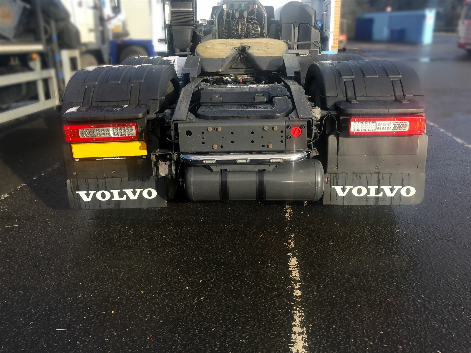 Chassis Rear Back Bar + LEDs x3 To Fit Volvo FM Series 2 & 3 Stainless ...