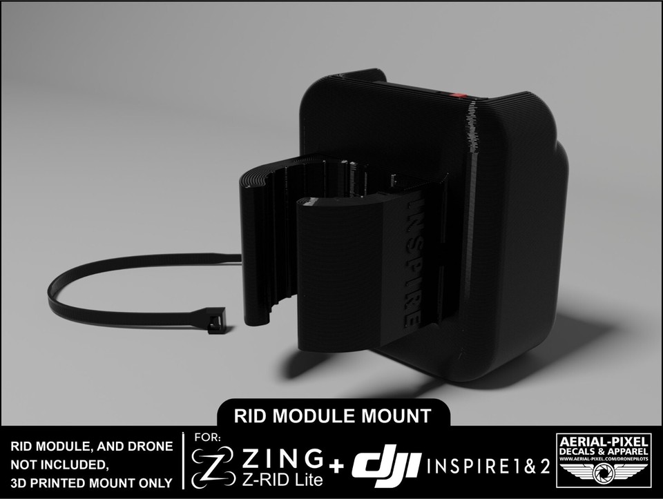 DJI Inspire 1 or 2 Zing Z-RID Lite Mount for Remote ID (Module Not ...