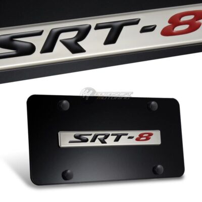 Dodge Charger SRT-8 SRT8 Front Black Stainless Steel License Plate ...