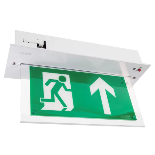 WHITE FLUSH MOUNTING 3 HOUR MAINTAINED EMERGENCY LED EXIT SIGN | eBay UK