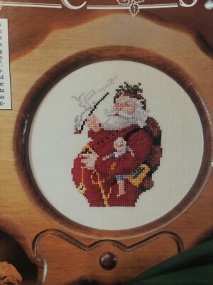 Christmas Merry Old Santa Clause Pipe OOP Cross Stitch Magazine Pattern ...