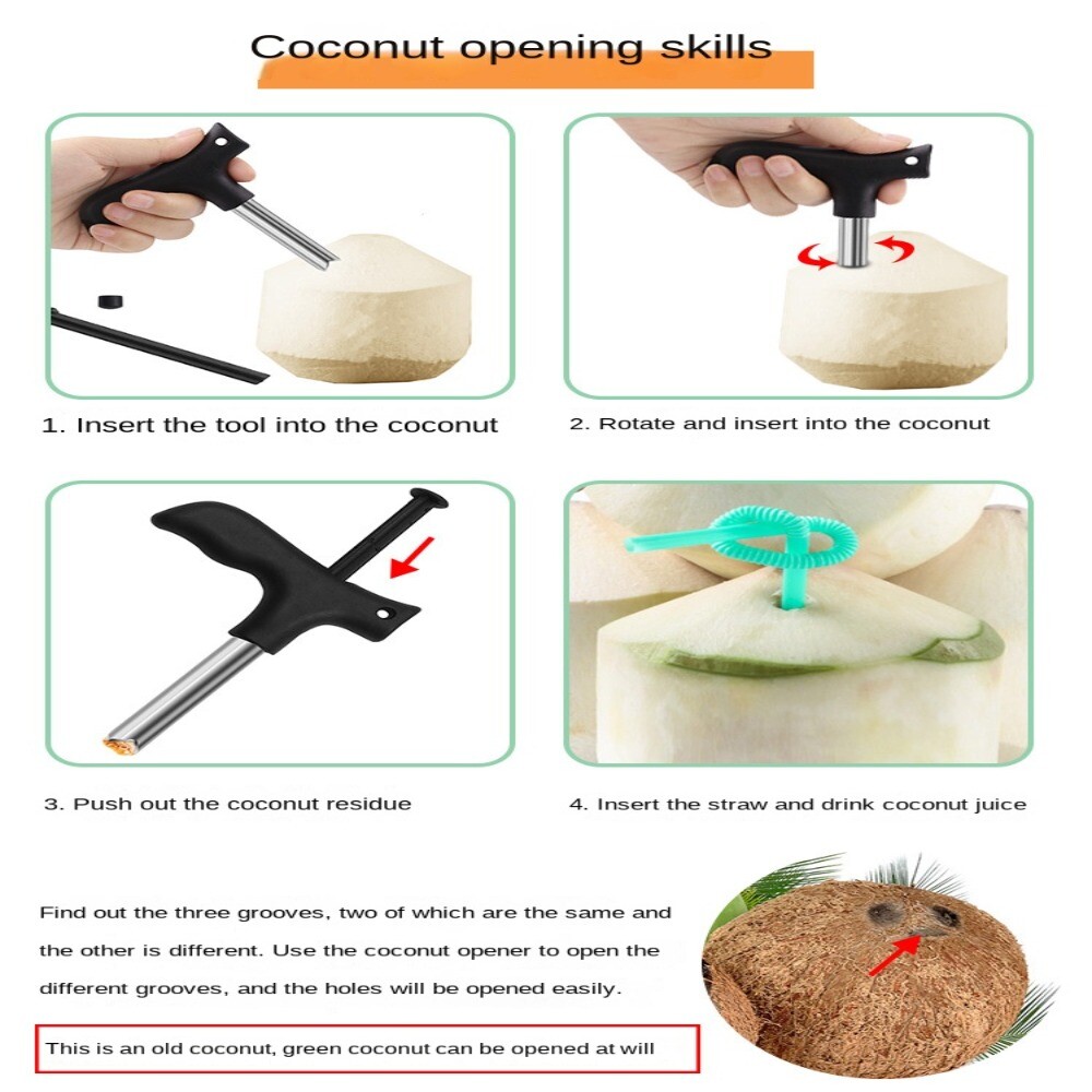 Portable Coconut Shell Opener Punching Tool Coconut Drill Hole Opening ...