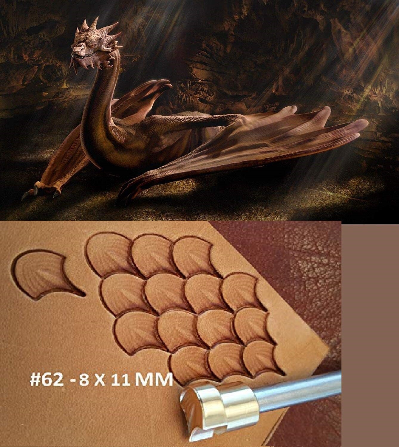 Dragon Scale Leather Stamp Tools Stamps Stamping Carving Brass Tool DIY ...