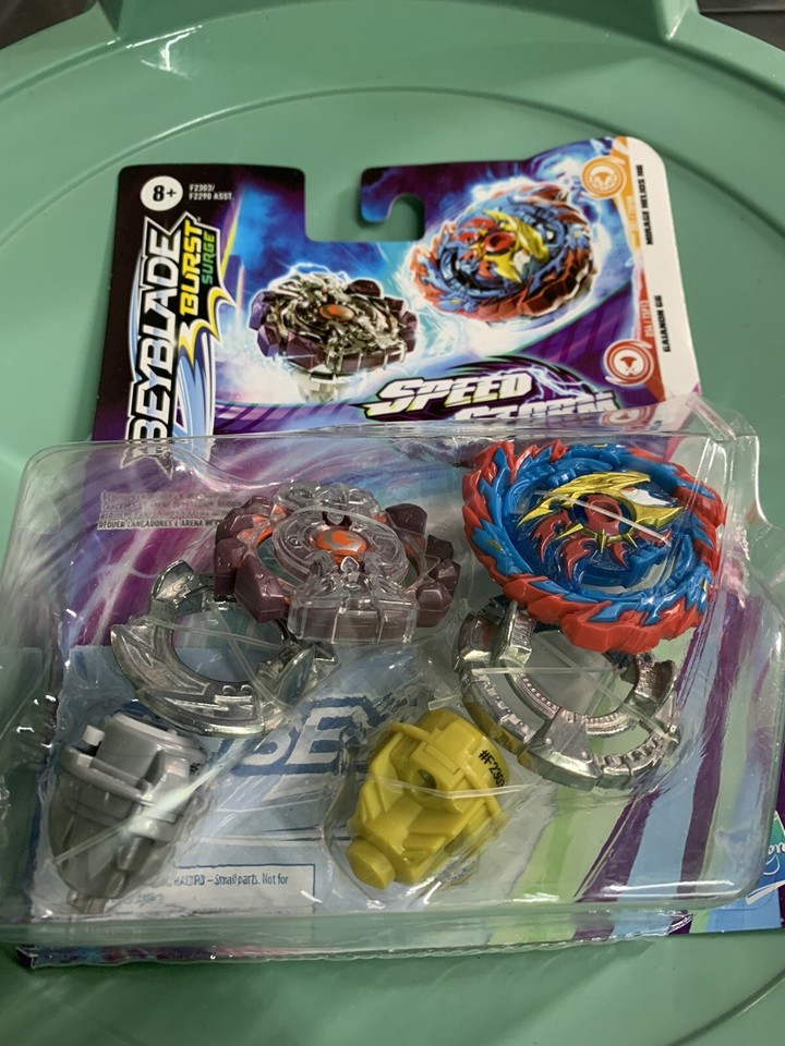 Beyblade Burst Surge Speed Storm dual pack Gaianon G6 and Mirage Helios ...