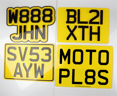 Luxury Motorbike Number Plates 2D/3D/4D Legal & Show Style License ...