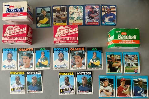 1986 TOPPS TRADED SETS (2) & 1986 FLEER UPDATE SET & FREE 1987 FLEER ...