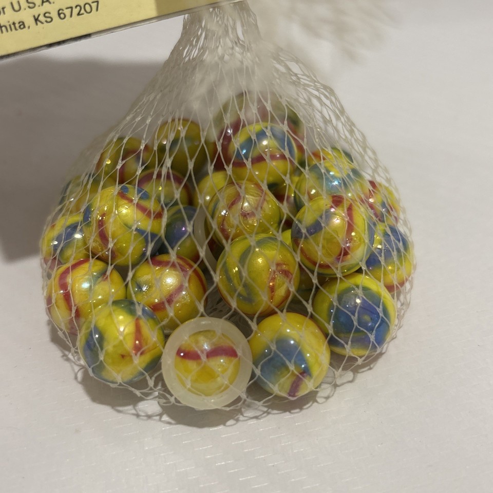 “SPUMONI” VACOR MEGA MARBLES Vintage 1990s Net Bag 24 16mm/1 25mm ...