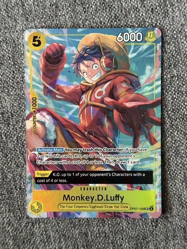 One Piece Monkey.D.Luffy OP07-109 Illustration Box Promo SR | eBay