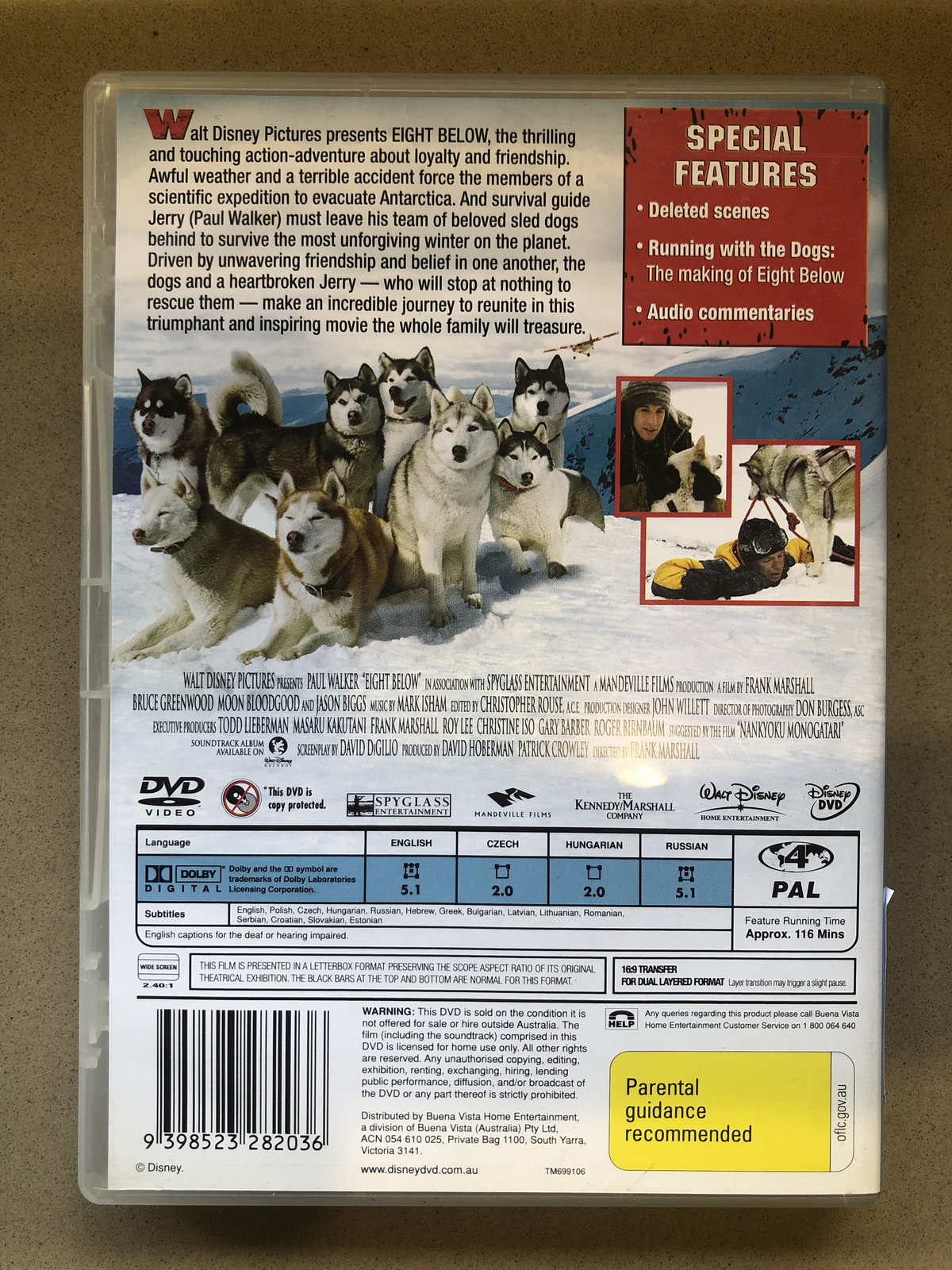 Eight Below (DVD 2006) Region 4 Adventure,Drama,Family, Paul Walker ...