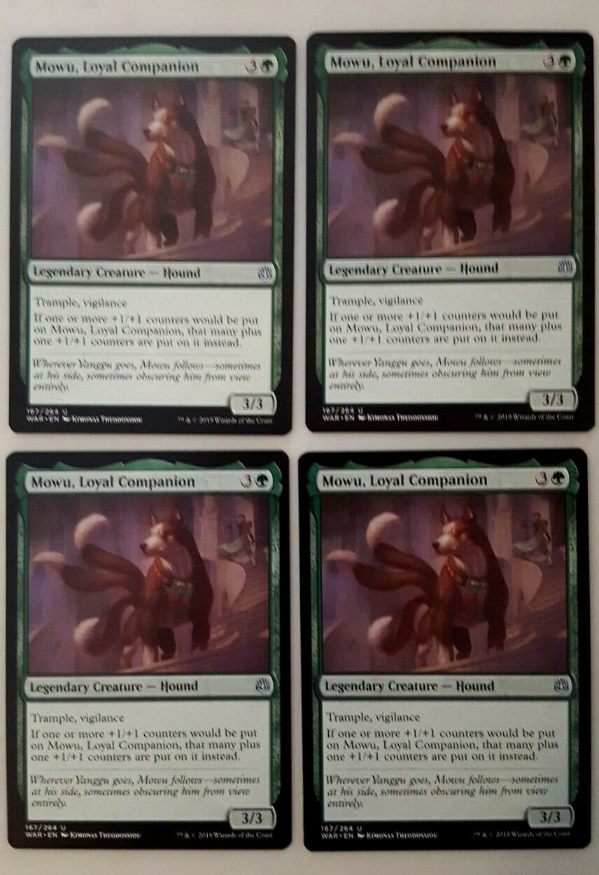 [4x] Mowu, Loyal Companion War of the Spark MTG Magic The Gathering NM ...
