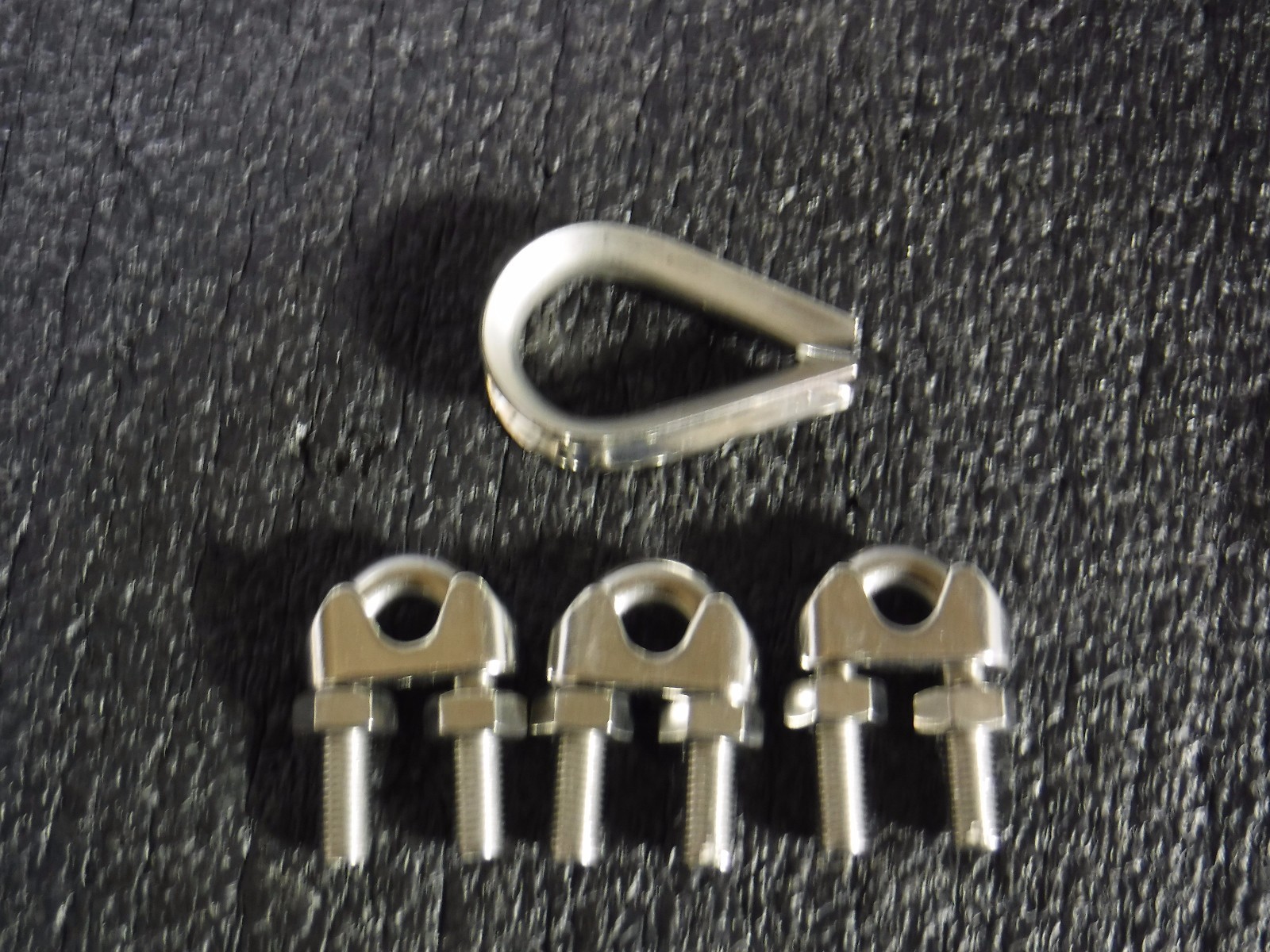 RONSTAN ID003404-12 Wire Rope Clip and Thimble Kit, 1/2 In,4FRZ3,(MG ...