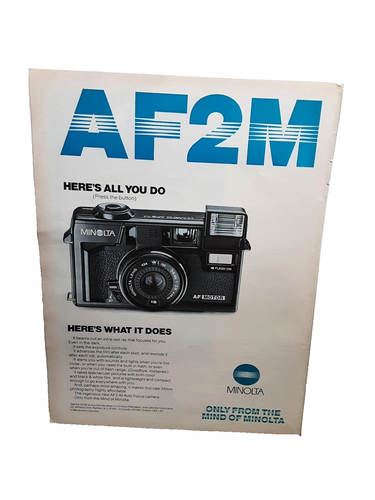 1982 Minolta AF2M Camera Print Ad Original 80s | eBay