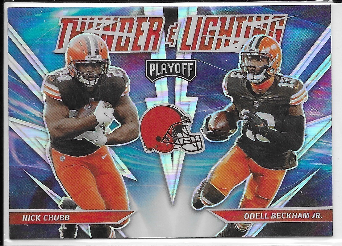 2021 Playoff Thunder & Lightning #TL-12 Nick Chubb/Odell Beckham Jr ...
