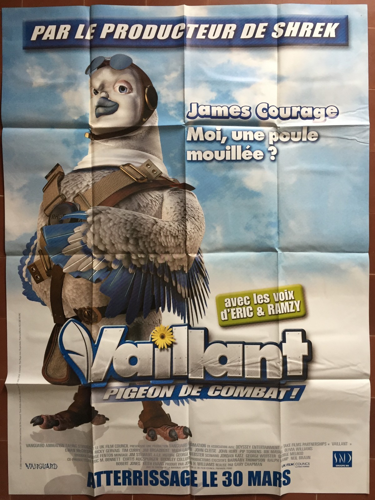 Affiche VAILLANT PIGEON DE COMBAT Valiant GARY CHAPMAN 120x160cm *D | eBay