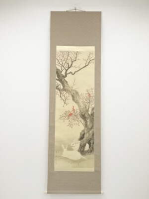 5738514: JAPANESE HANGING SCROLL / HAND PAINTED / RABBIT / BY RAKUTEN ...