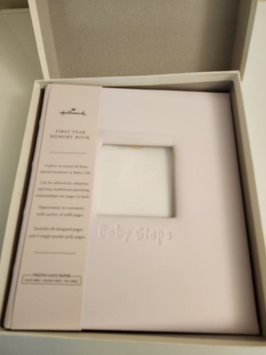 Hallmark Baby Steps 3 Ring Keepsake First Year Record Baby Book Girls ...