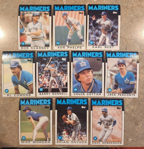 1986 Topps Baseball Seattle Mariners Team Set 29 Cards Harold Baines RC ...