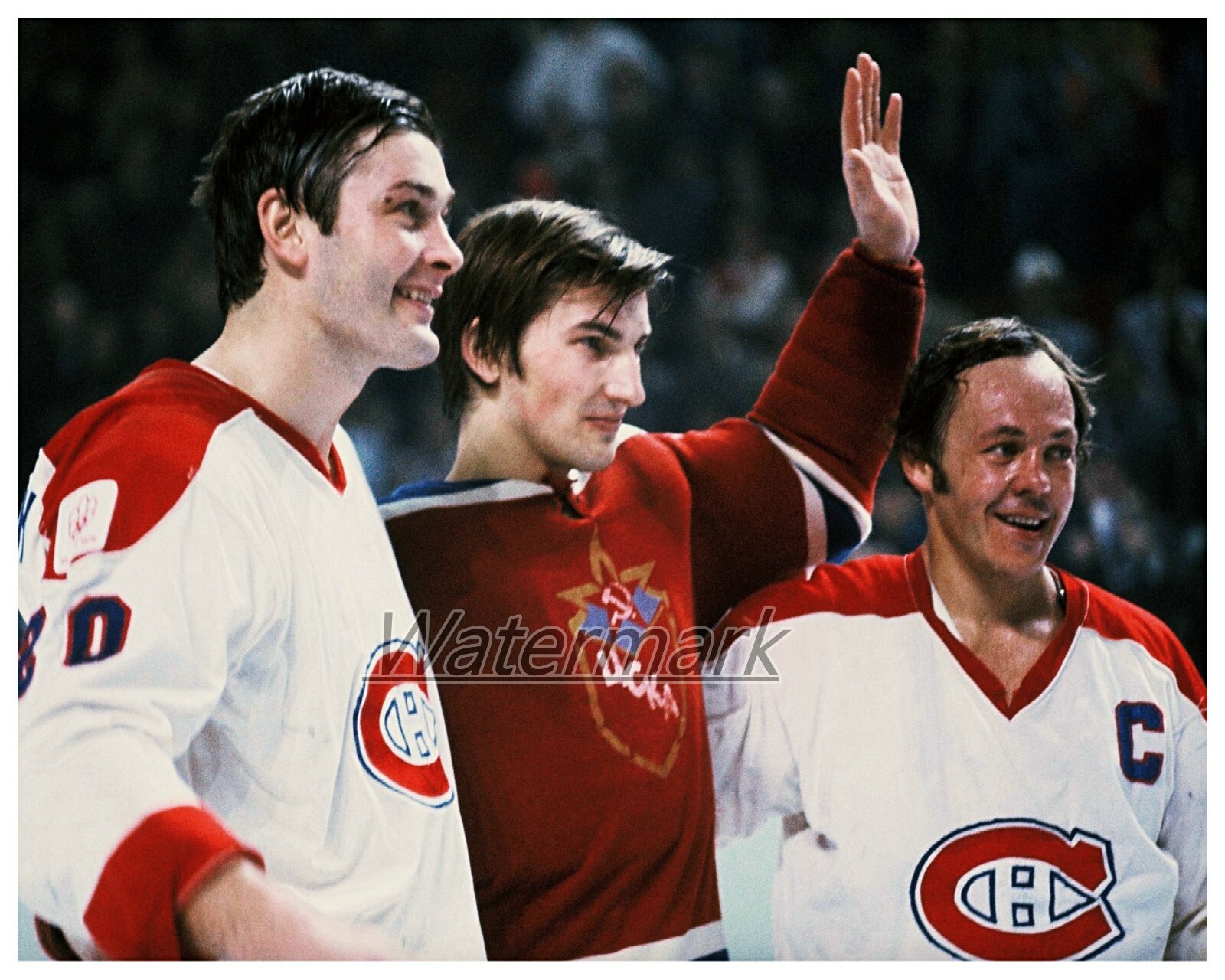NHL 1975 Montreal Canadiens vs Red Army Mahovlich Tretiak Cournoyer 8 X ...