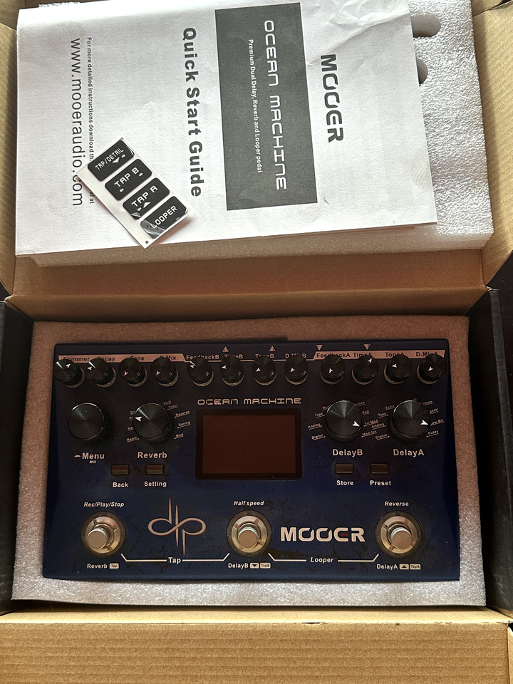 Buy now! Mooer Ocean Machine Deluxe Double Delay Reverb & Looper Pedal ...