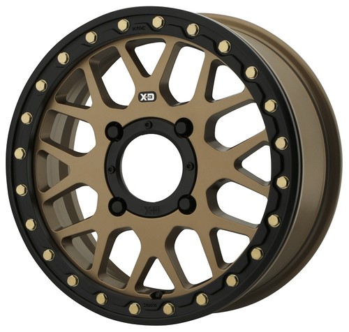 KMC KS235 Grenade Beadlock 15x6 ATV/UTV Wheel - Satin Bronze (4/156 ...