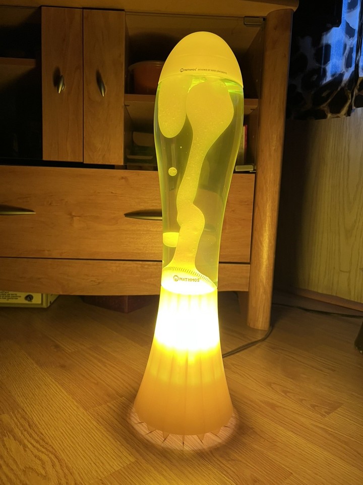 Mathmos Fluidium Lava Lamp/Vintage/Yellow/Clear GOOD USED CONDITION UK ...