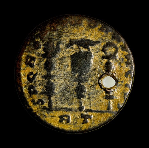 RARE SPQR Legionary Standards Licinius I (308-324 AD). Rome AE Follis ...