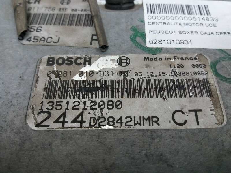 1351212080 boîtier moteur uce PEUGEOT BOXER CAJA CERR. TECHO 2004 ...