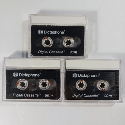 Lot of 3 Dictaphone DAT Digital Audio Tape 90m 180 Minutes Cassettes ...