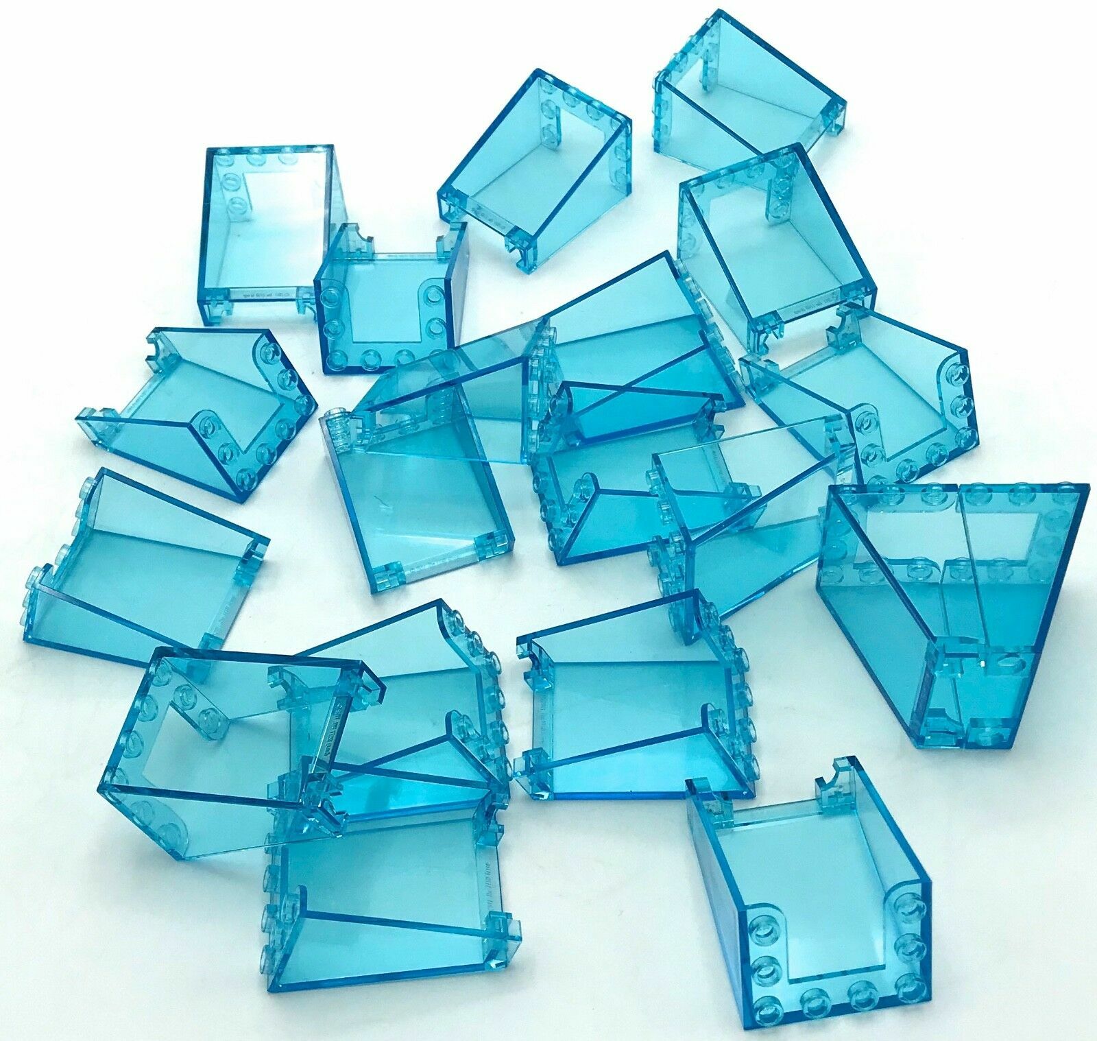 LEGO 20 LOT New Trans-Light Blue Windscreen 3 x 4 x 4 Inverted ...