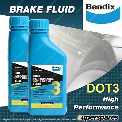 2x Bendix Brake Fluid DOT 3 500mL for Cars Trucks Buses Motorcycles | eBay