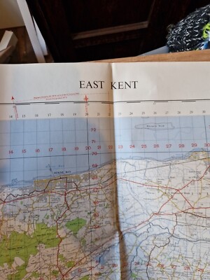 Ordnance Survey Map Of Great Britian - EAST KENT - 1960 - 1/63360 | eBay UK