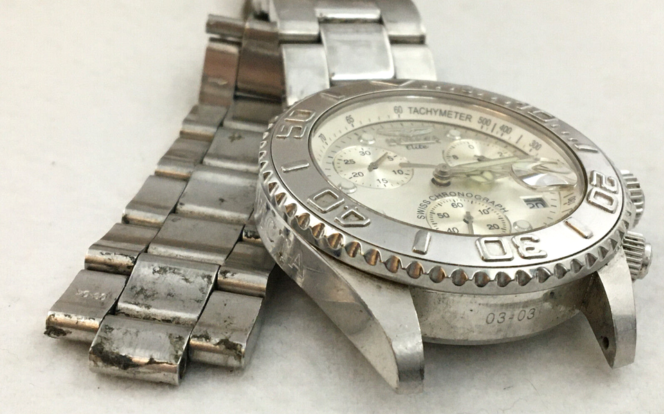 Invicta Swiss Sapphire Elite Men's Watch Stainless Steel Needs Battery ...
