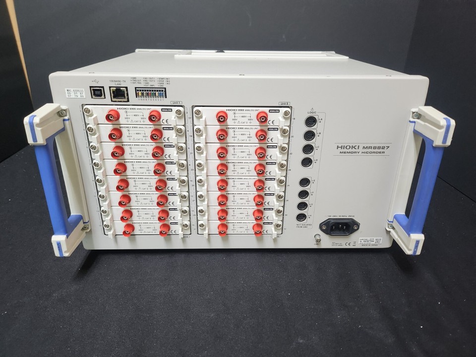 Hioki MR8827 : MEMORY HiCORDER, 8966×16,L9198×32,MR9321-01×8,U8330 ...