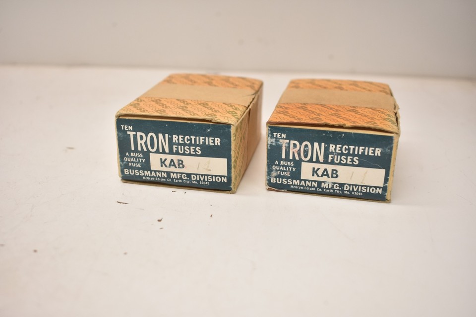 Ten Tron Rectifier Fuses KAB 1, 2 Box's of 10 Fuses 250V | eBay