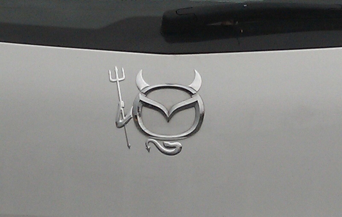 Mazda Devil Logo Car Decals Mazda Evil Devil High Quality Logo