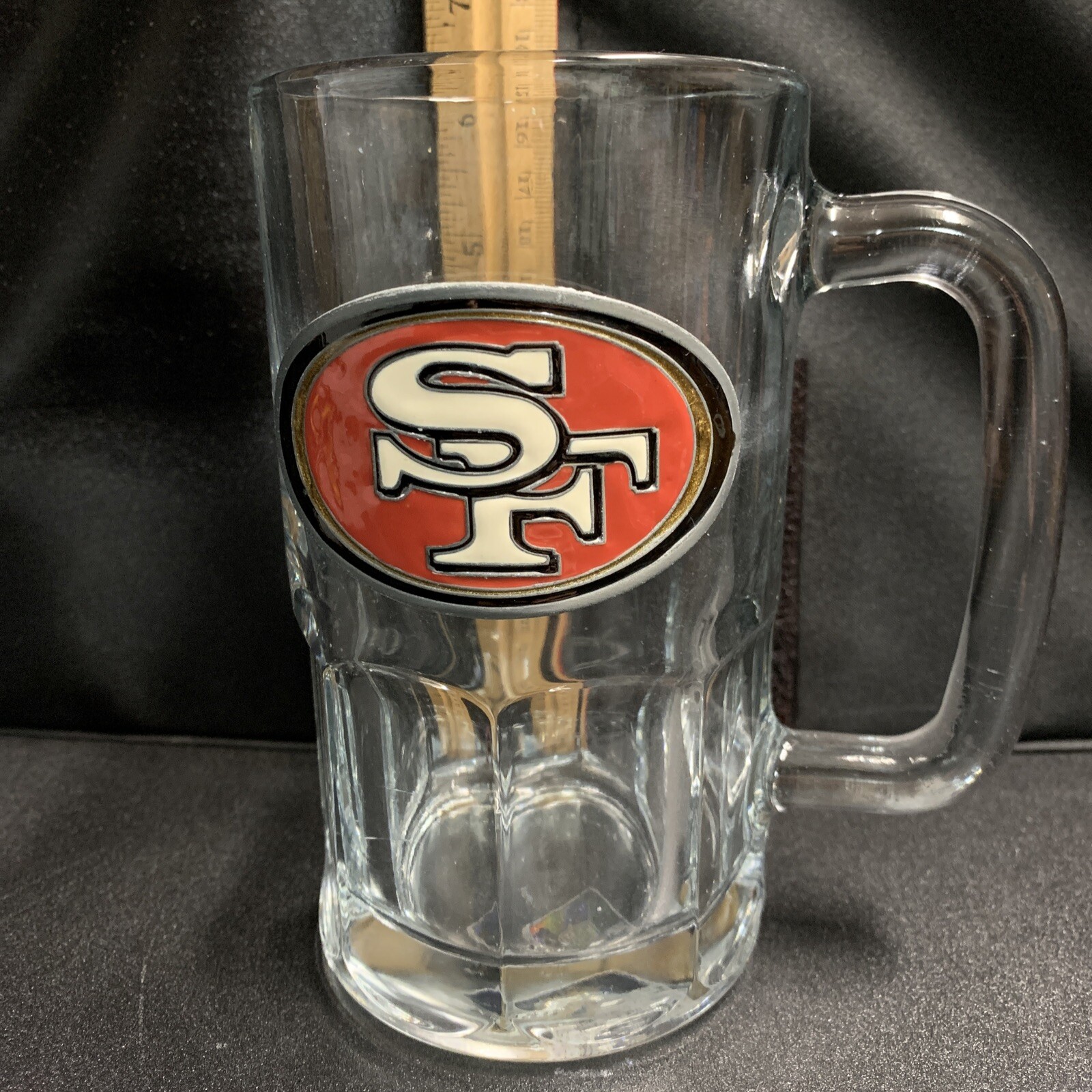 NFL San Francisco 49ers Glass Mug With Metal Logo | eBay