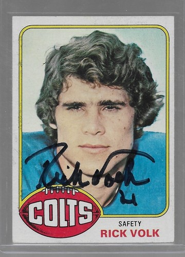1976 Topps Rick Volk #371 Baltimore Colts Signed Autographed Card | eBay