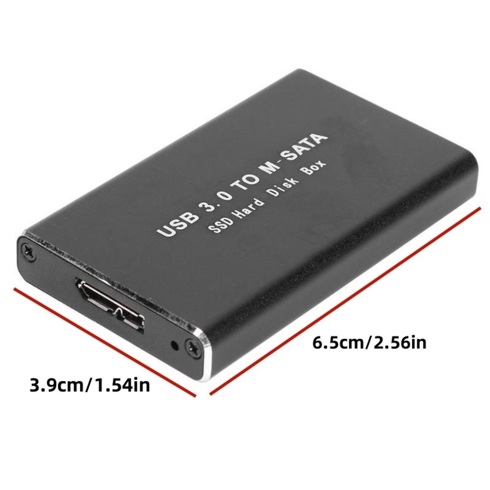 USB3.0 6Gbps Ultra-Fast mSATA SSD External Enclosure System Driver-Free ...